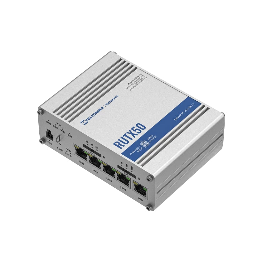 Teltonika RUTX50 Routeur 5G Industriel Double SIM WiFi AC 4 ports LAN ...